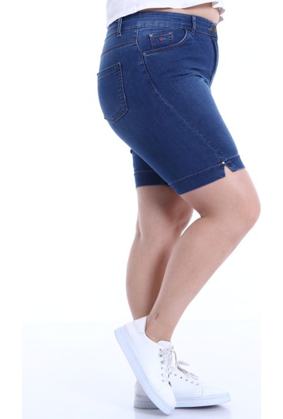 Haimoda Kadın Büyük Beden Kot Şort