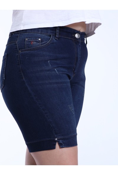 Haimoda Kadın Büyük Beden Kot Şort