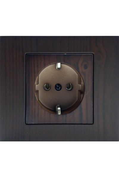 Ovivo Grano Woods Ceviz Topraklı Priz Çerçeveli Ovivo Grano Woods Ceviz Topraklı Priz Çerçeveli