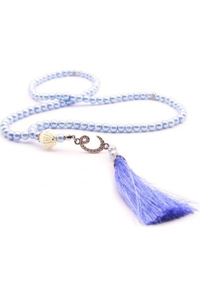 Deco Elit Inci Mavi Lüks Vavlı Püsküllü Tesbih Deco Elit Inci Mavi Lüks Vavlı Püsküllü Tesbih