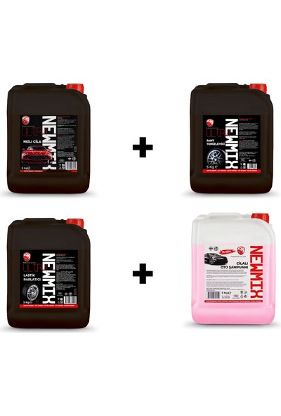 Newmix Hızlı Cila-Jant Temizleyici-Lastik Parlatıcı-Cilalı Fırçalı Şampuan 5 kg Newmix Hızlı Cila-Jant Temizleyici-Lastik Parlatıcı-Cilalı Fırçalı Şampuan 5 kg