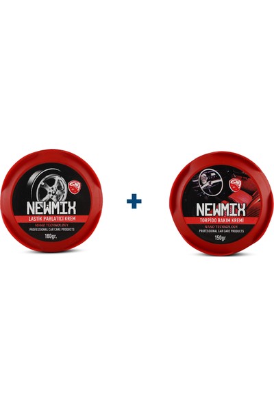 Newmix Nano Lastik Parlatıcı Krem + Torpido Bakım Kremi 2'li Set