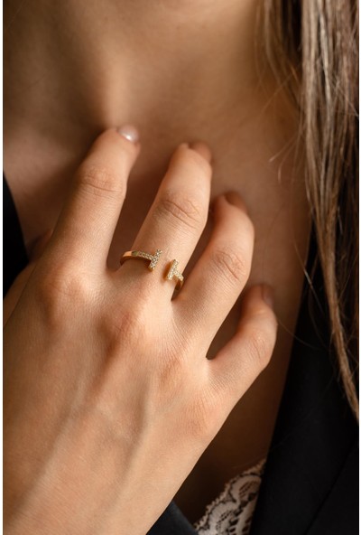 Semiz Kuyumculuk Yeni Taşlı Sarı Tiffany Altın Yüzük