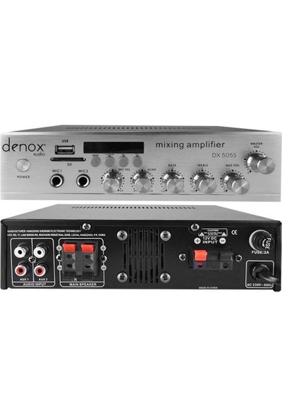 Denox Astron DX-505S Stereo Anfi 2X50 Watt USB Sd Kart Denox Astron DX-505S Stereo Anfi 2X50 Watt USB Sd Kart