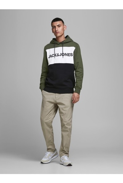 Jack Jones Yazılı Erkek Kapşonlu Sweat 12172344 Jack Jones Yazılı Erkek Kapşonlu Sweat 12172344