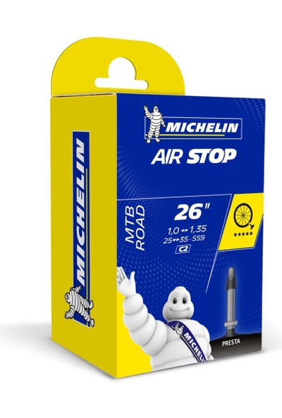 Michelin 26X1.0X1.35 Iç Lastik (C2) Ince Sibop 40MM Michelin 26X1.0X1.35 Iç Lastik (C2) Ince Sibop 40MM