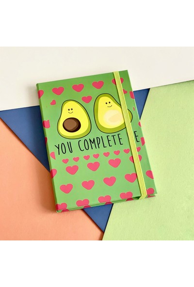 Lolla Box Avokado Tasarımlı Lastikli Defter Lolla Box Avokado Tasarımlı Lastikli Defter