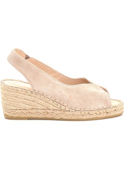Derimod Kadın Casual Dolgu Topuk Deri Espadril