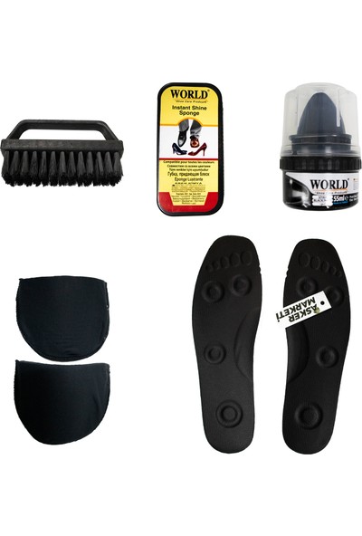 5'li Askeri Bot Bakım Seti: Tabanlık Bot Vatkası Boya Fırça Parlatıcı - Asker Malzemeleri 5'li Askeri Bot Bakım Seti: Tabanlık Bot Vatkası Boya Fırça Parlatıcı - Asker Malzemeleri