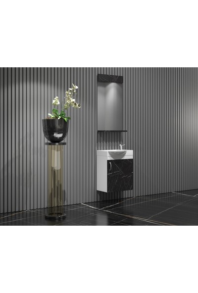 Özceden Lale Banyo Dolabı Takımı 45 cm Kapaklar Royal Mermer Renkli Özceden Lale Banyo Dolabı Takımı 45 cm Kapaklar Royal Mermer Renkli
