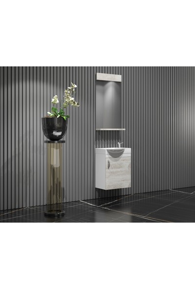 Özceden Lale Banyo Dolabı Takımı 45 cm Kapaklar Antik Beyaz Renkli Özceden Lale Banyo Dolabı Takımı 45 cm Kapaklar Antik Beyaz Renkli