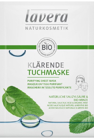 Lavera Arındırıcı Vegan & %100 Doğal Kağıt Yüz Maskesi 21 ml