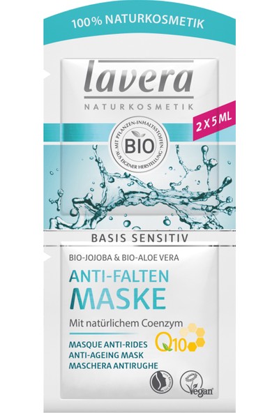 Lavera Base Sensitiv Vegan & %100 Doğal Yaşlanma Karşıtı Maske Q10 5 ml Lavera Base Sensitiv Vegan & %100 Doğal Yaşlanma Karşıtı Maske Q10 5 ml