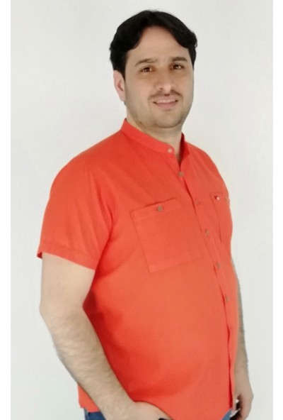 Tousus Kısa Kol Oranj Erkek Gömlek KK-18022-TSS