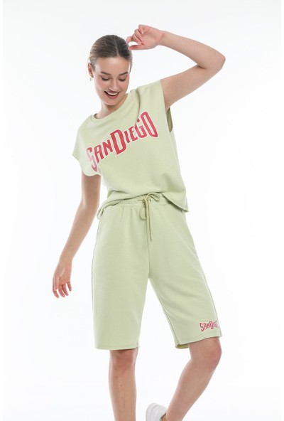 San Diego Baskılı Kolej Şort