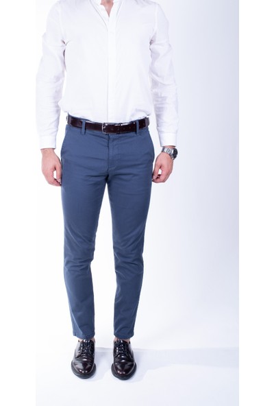 Zenet Jeans Erkek Indigo Chino Pantolon