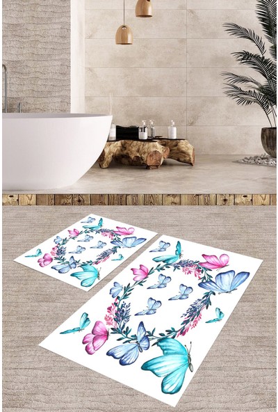 Modanoiva Antibakteriyel Yıkanabilir Kaymaz Dot Taban 2'li Banyo Paspası ( 50CM x 60CM - 60CM x 100CM) MNP1146 Modanoiva Antibakteriyel Yıkanabilir Kaymaz Dot Taban 2'li Banyo Paspası ( 50CM x 60CM - 60CM x 100CM) MNP1146