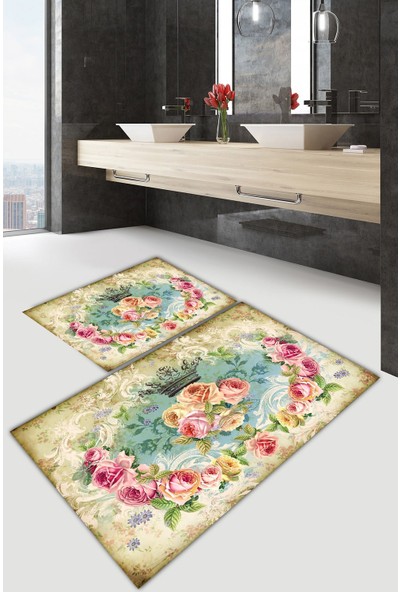 Modanoiva Antibakteriyel Yıkanabilir Kaymaz Dot Taban 2'li Banyo Paspası ( 50CM x 60CM - 60CM x 100CM) MNP1165 Modanoiva Antibakteriyel Yıkanabilir Kaymaz Dot Taban 2'li Banyo Paspası ( 50CM x 60CM - 60CM x 100CM) MNP1165