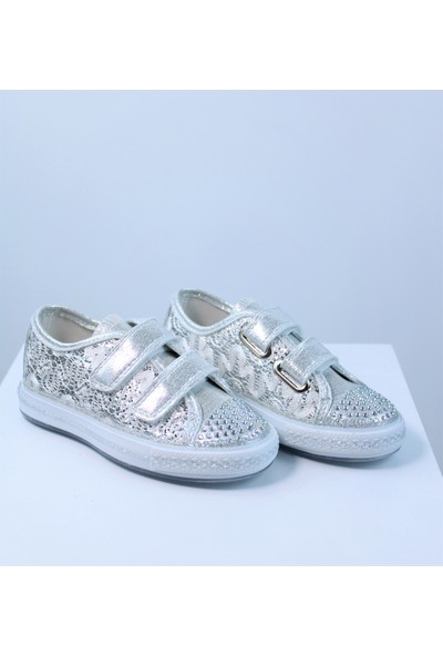 Alfbebe Kız Çocuk Dantelli Işıklı Spor Ayakkabı