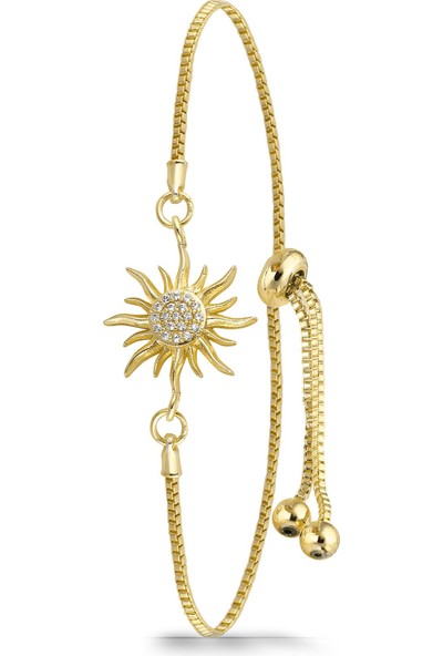 Duke Nickle Kadın Güneş Figürlü Zirkon Taşlı Bileklik DBBL3136