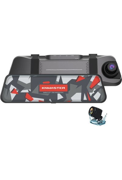 Knmaster Araç Kamerası AK-100 Ön Arka Kameralı 1080p Dokunmatik 10inç Yol Kayıt Knmaster Araç Kamerası AK-100 Ön Arka Kameralı 1080p Dokunmatik 10inç Yol Kayıt