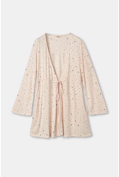 Dagi Ekru Kalpli Lohusa Kısa Sabahlık Dagi Ekru Kalpli Lohusa Kısa Sabahlık