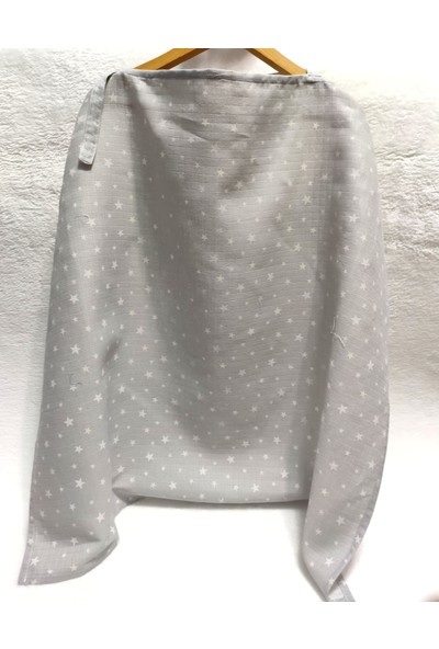 Beybinest Müslin Emzirme Önlüğü ve Battaniye Ayarlanabilir Boy Gri Yıldızlar Beybinest Müslin Emzirme Önlüğü ve Battaniye Ayarlanabilir Boy Gri Yıldızlar