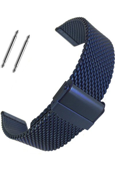 Saatse Lacivert Kalın Hasır Saat Kordonu Kayış 22mm Saatse Lacivert Kalın Hasır Saat Kordonu Kayış 22mm