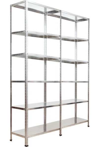 Rafburada 6 Katlı Duble Galvaniz Çelik Raf.depo,arşiv,dosya Rafı. 0.70 MM-43X75-200CM Rafburada 6 Katlı Duble Galvaniz Çelik Raf.depo,arşiv,dosya Rafı. 0.70 MM-43X75-200CM