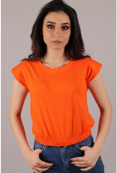 Modawoo Beli Lastikli Vatkalı T-Shirt