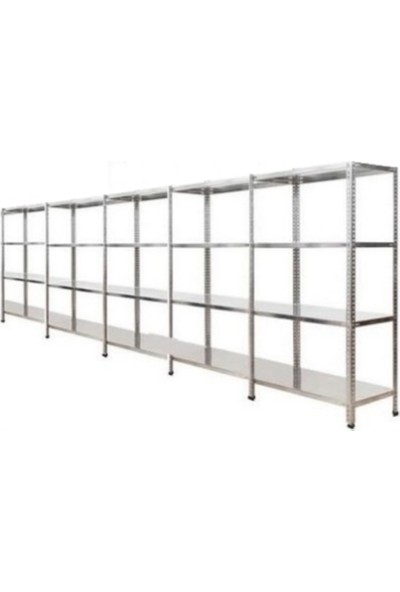 Rafburada 4 Katlı 5'li Bitişik Galvaniz Çelik Raf.depo,dosya Rafı 0.70 MM-43X60-200CM Rafburada 4 Katlı 5'li Bitişik Galvaniz Çelik Raf.depo,dosya Rafı 0.70 MM-43X60-200CM