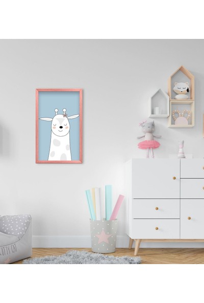 Bk Gift Sevimli Hayvan Tasarımlı Dekoratif Pembe Ahşap Çerçeveli Çocuk Odası Tablo-2 Bk Gift Sevimli Hayvan Tasarımlı Dekoratif Pembe Ahşap Çerçeveli Çocuk Odası Tablo-2