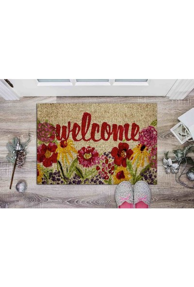 Ibsalpin Bayrak Desenli Dijital Baskılı Kaymaz Taban Paspas