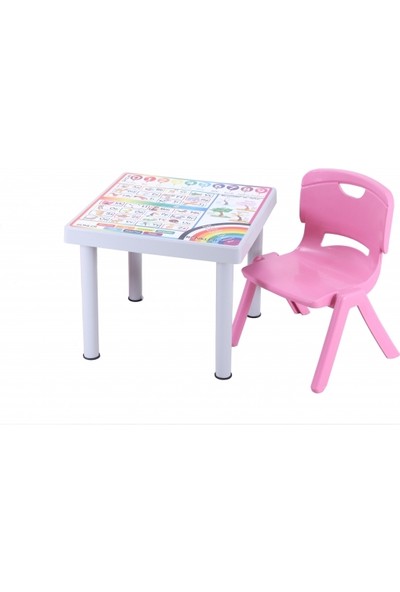 Sağlam Plastik Mandella Rubi Ingilizce Desenli Çocuk Masası 1 Adet Nova Büyük Çocuk Koltuk Sağlam Plastik Mandella Rubi Ingilizce Desenli Çocuk Masası 1 Adet Nova Büyük Çocuk Koltuk
