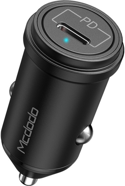 Mcdodo CC-7490 20W Pd 1xType-C Çıkış Hızlı Araç Çakmak Şarjı-Siyah