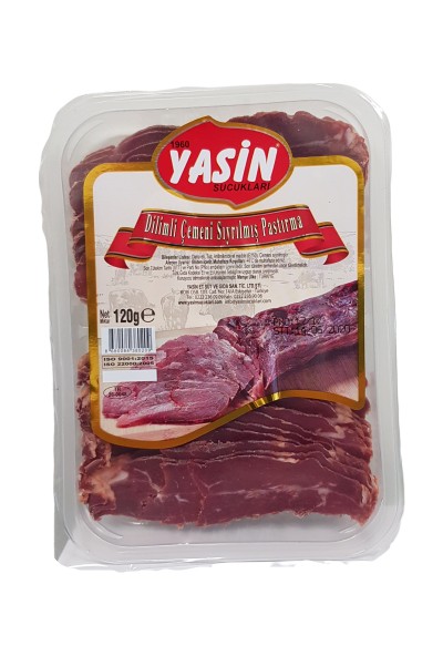 YASİNSUCUK Dilimli Çemeni Sıyrılmış Pastırma 120 gr