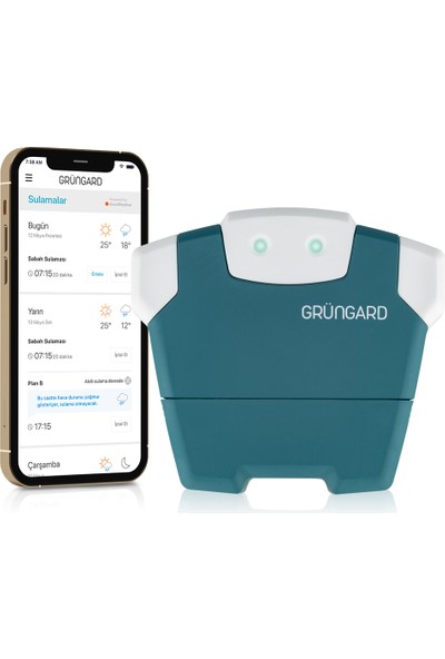 Grüngard - Akıllı Wi-Fi Elektrikli Otomatik Sulama Kontrol Ünitesi Grüngard - Akıllı Wi-Fi Elektrikli Otomatik Sulama Kontrol Ünitesi