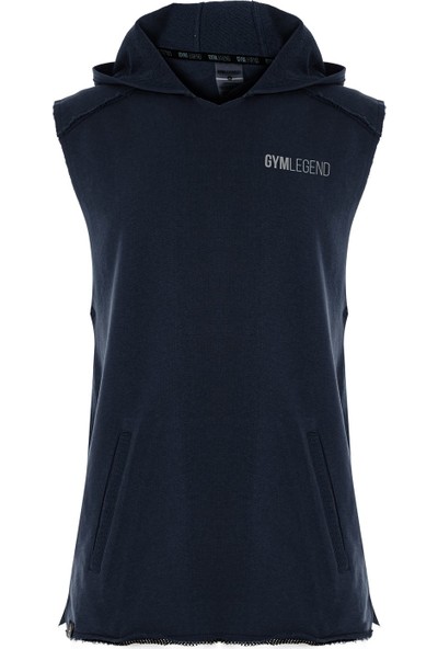 Gymlegend Erkek Pamuklu Kapüşonlu Kolsuz Sweatshirt Hoodie