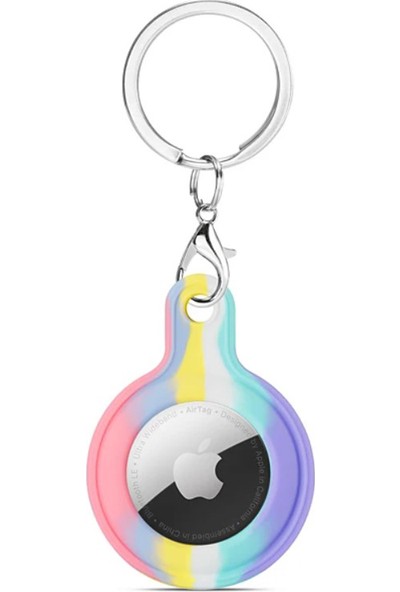 Nanospace Apple Airtag Pink Unity Koruma Kılıfı Askı Bölmeli Anahtarlık
