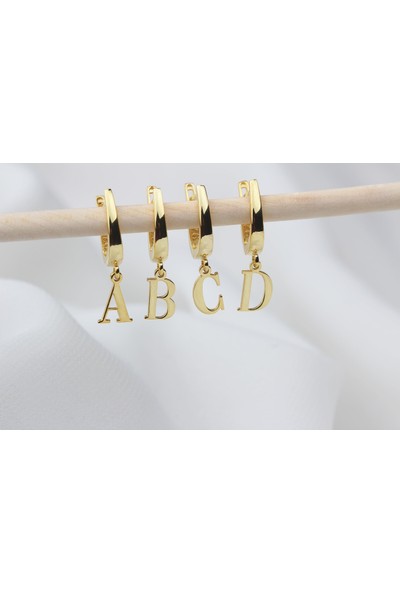 Glorria Kişiye Özel Harf Gümüş Küpe