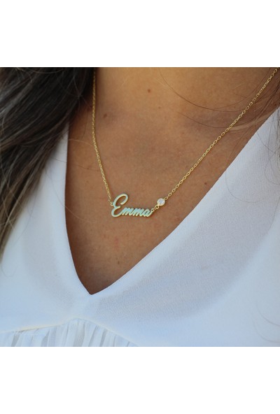 Glorria Kişiye Özel Isimli El Yazısı Gümüş Kolye