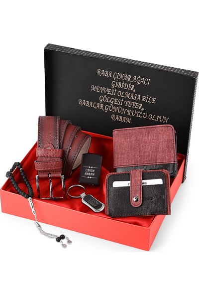 Deepwell Babalar Günü Hediye Çakmak Anahtarlık Tesbih Kemer Cüzdan Kartlık