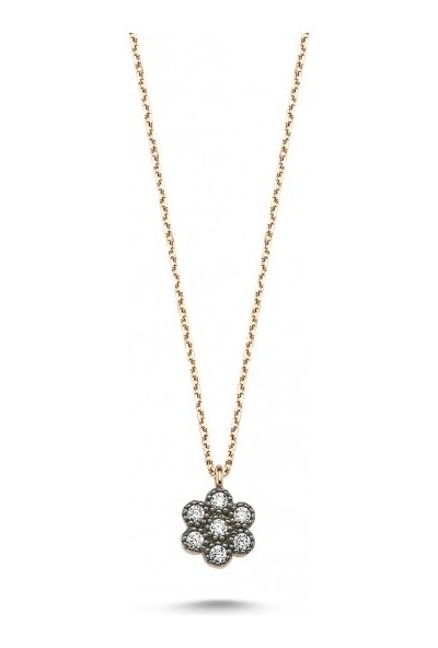 Koçak 14 Ayar Elmas Model Rose Altın Kolye
