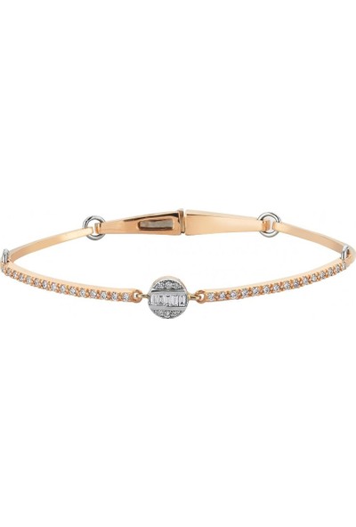 Koçak 0.38 Karat Baget Pırlanta Rose Bileklik