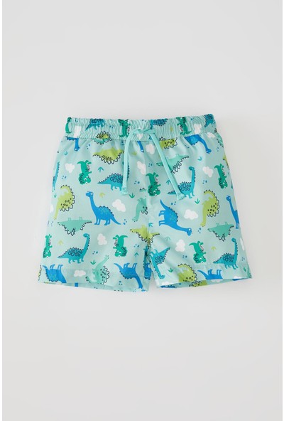 DeFacto Erkek Çocuk Dinozor Desenli Yüzme Şortu