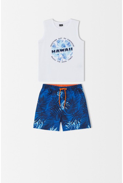 Defacto Erkek Çocuk Hawaii Baskılı Atlet Ve Deniz Şortu Takımı U1991A621HS