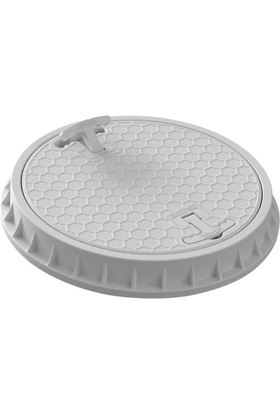 Luxwares Ø 500 mm Yuvarlak El Tutamaklı Plastik Rögar Menhol Kapak ve Çerçeve Luxwares Ø 500 mm Yuvarlak El Tutamaklı Plastik Rögar Menhol Kapak ve Çerçeve