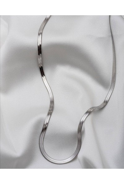 Ekayce Çelik Yassı Italyan Zincir Kolye Ekayce Çelik Yassı Italyan Zincir Kolye