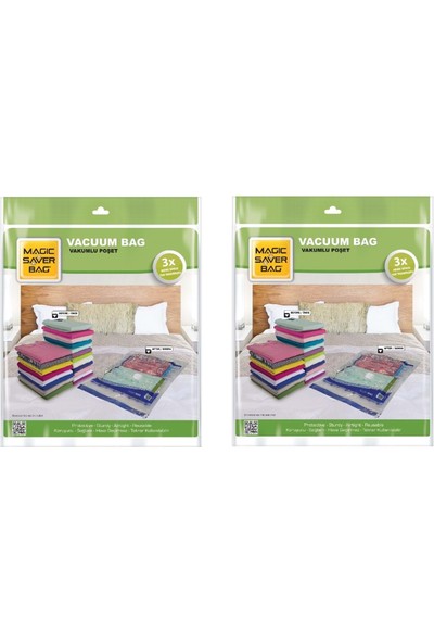 Magic Saver Bag 2li Magic Saver Bag Xjumbo Vakumlu Poşet Hurç (100X130) Magic Saver Bag 2li Magic Saver Bag Xjumbo Vakumlu Poşet Hurç (100X130)