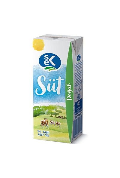 Sek Yarım Yağlı Süt 200 ml (1 Koli 27 Adet)